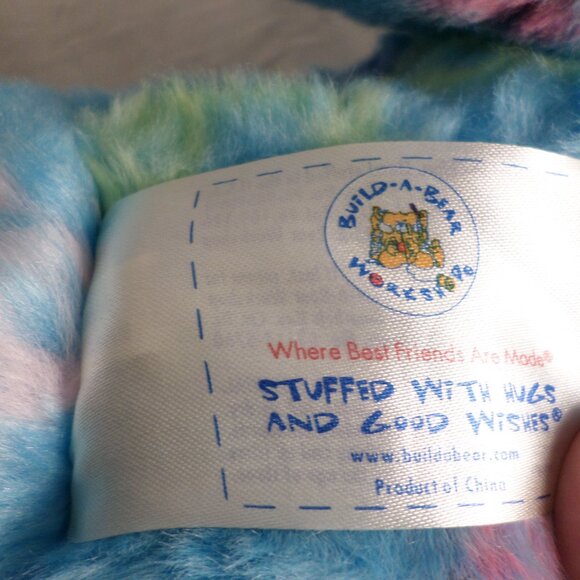 Build-A-Bear | Toys | Build A Bear Blue Tie Dye Teddy Bear With Peace ...